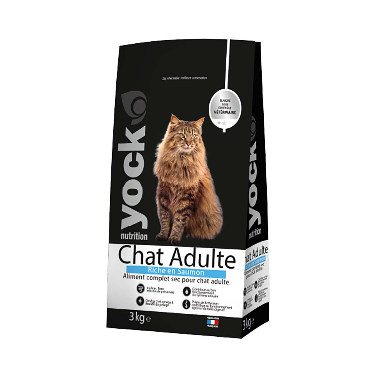 Yock Nutrition Chat Adulte Saumon 3 Kg - Terranimo